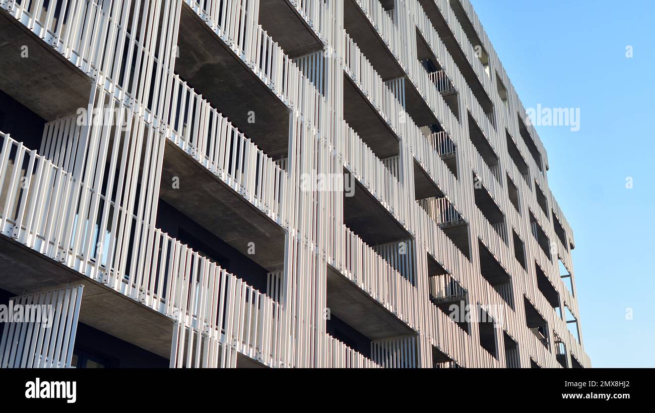 Apartments in residential complex. Housing structure at modern house ...