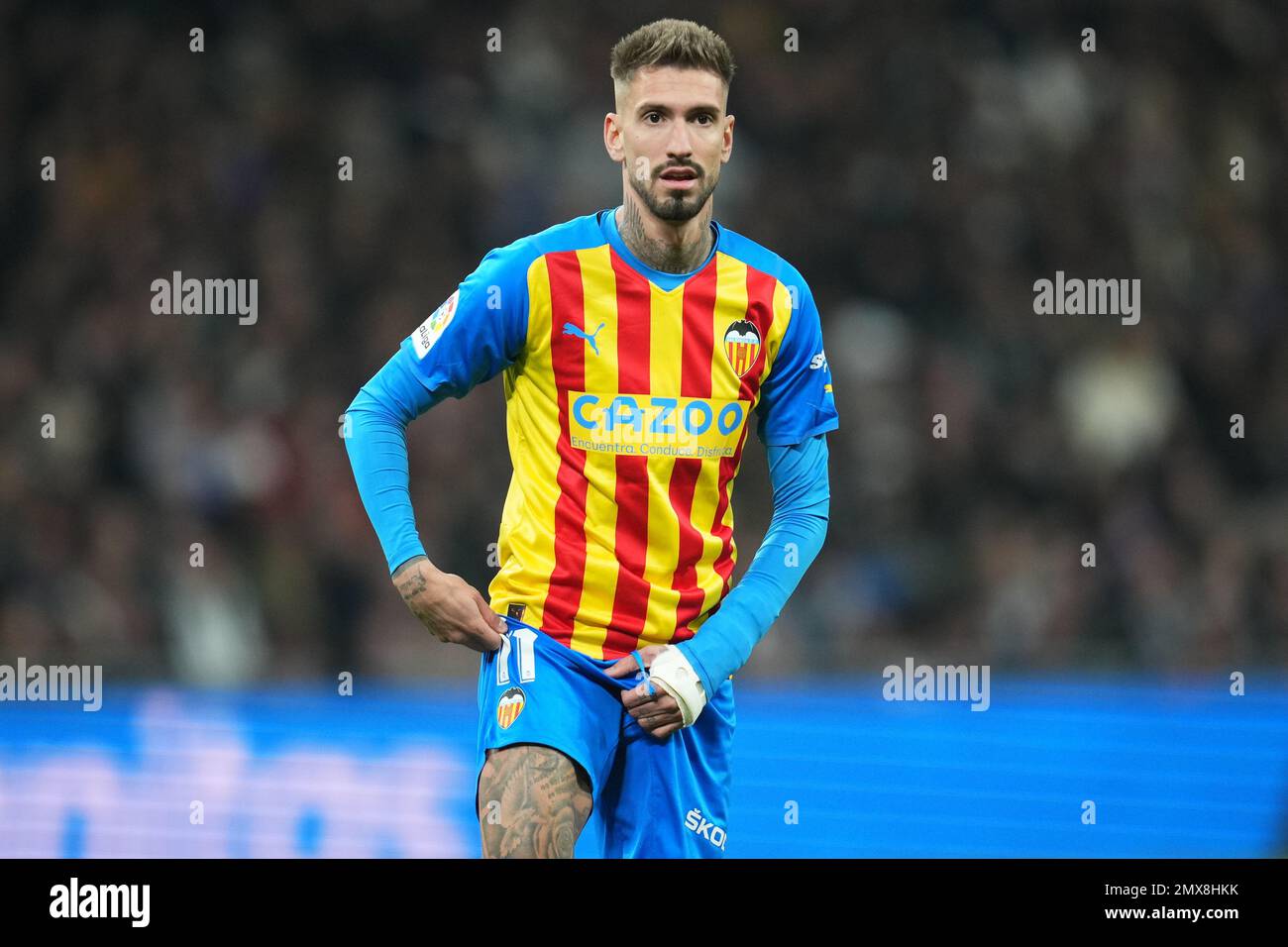 Madrid, Spain. 02/02/2023, Samu Castillejo of Valencia CF during the La ...