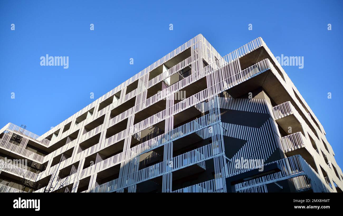 Apartments in residential complex. Housing structure at modern house ...
