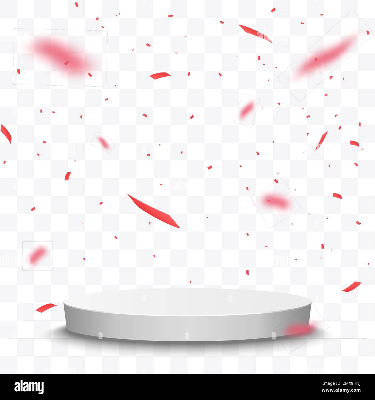 Confetti with award podium. Winner vector background. with confetti ...