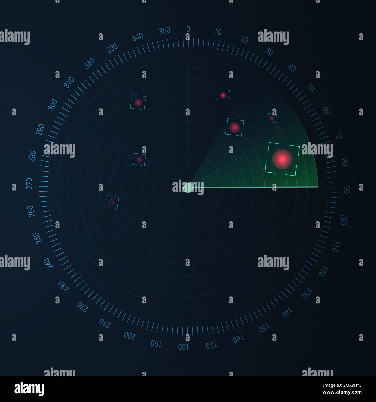 Radar screen background. Vector sonar illustration. Military scan system Stock Vector Image ...