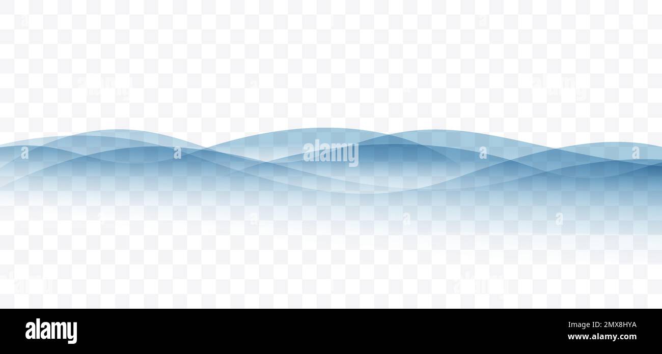 Smooth wave pattern. Transparent water wave background. Vector ...
