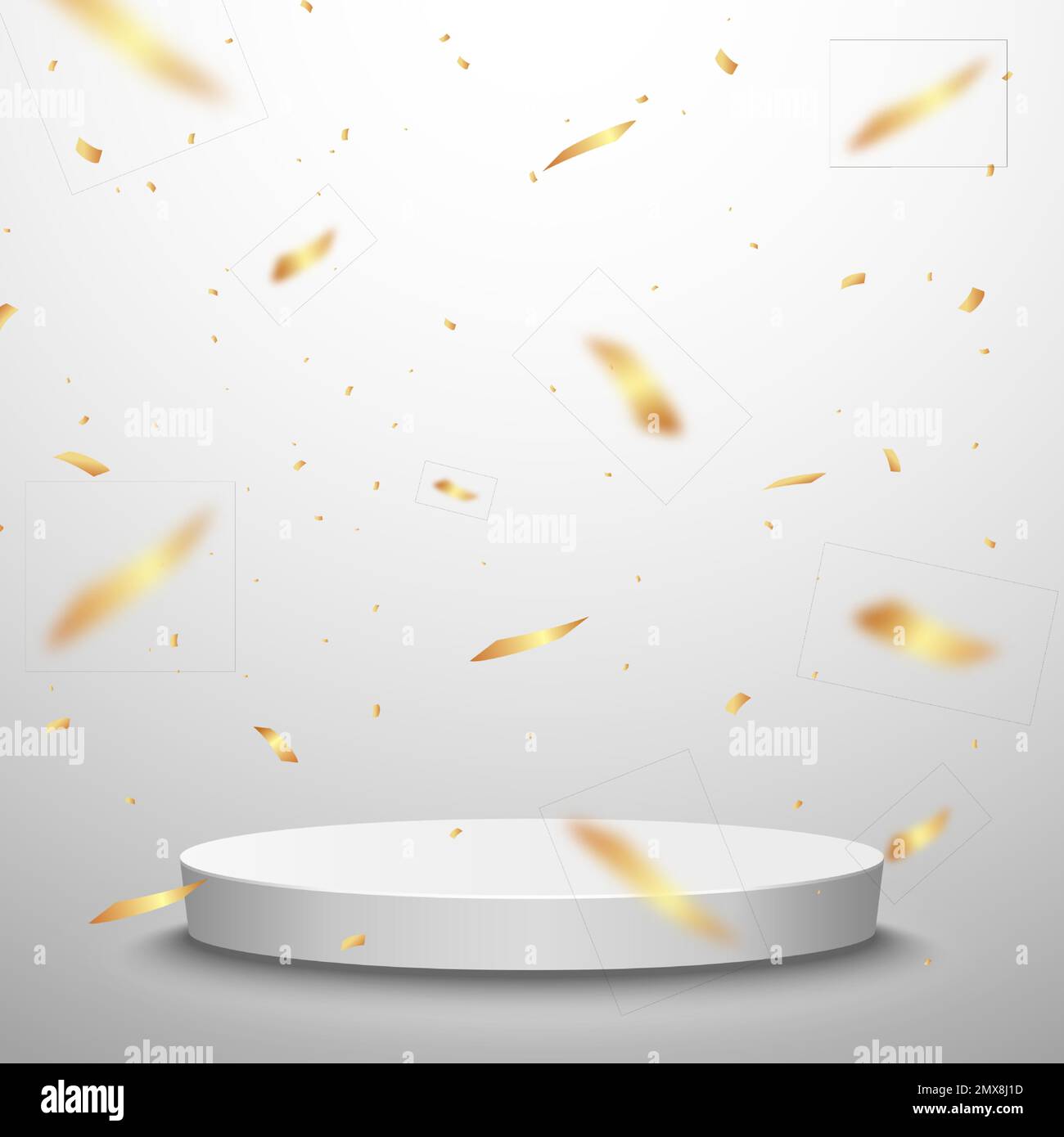 Confetti with award podium. Winner vector background. with confetti ...