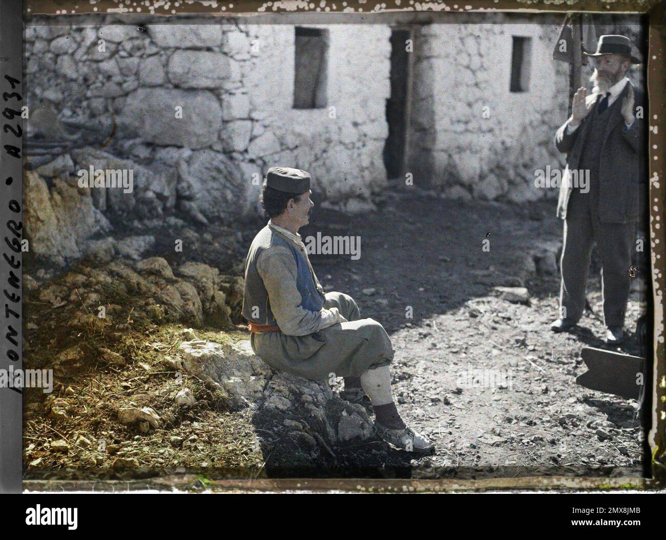 Cetinje, Montenegro a seated peasant, awaiting the instructions of Jean ...