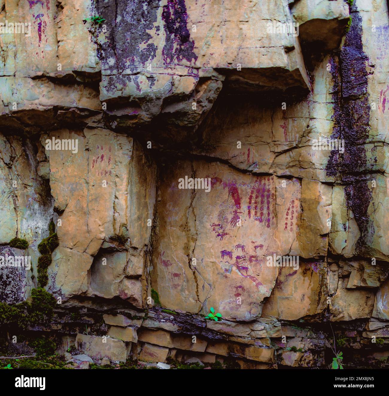 Rock painting art shelter cave hi-res stock photography and images - Alamy