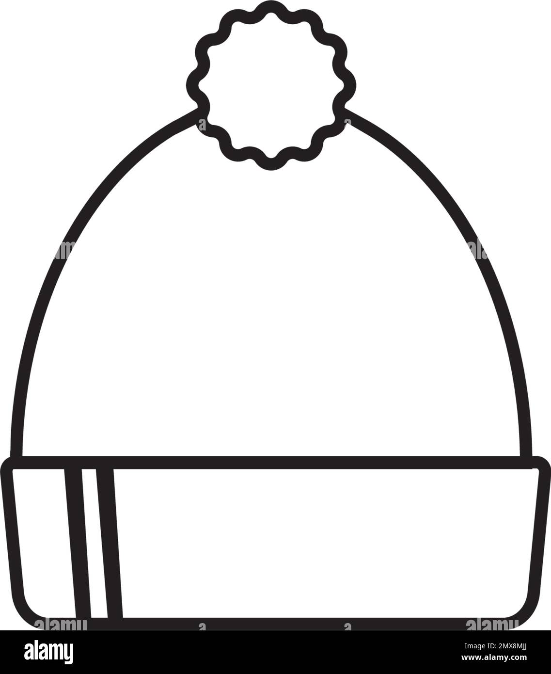 Winter hat icon cartoon Black and White Stock Photos & Images - Alamy