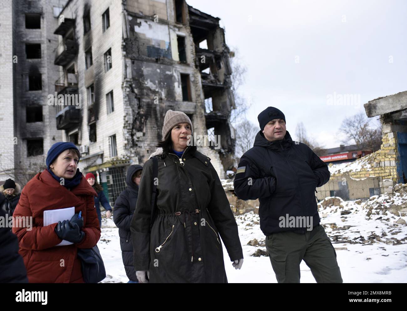 Non Exclusive: BORODIANKA, UKRAINE - FEBRUARY 2, 2023 - Vice President ...