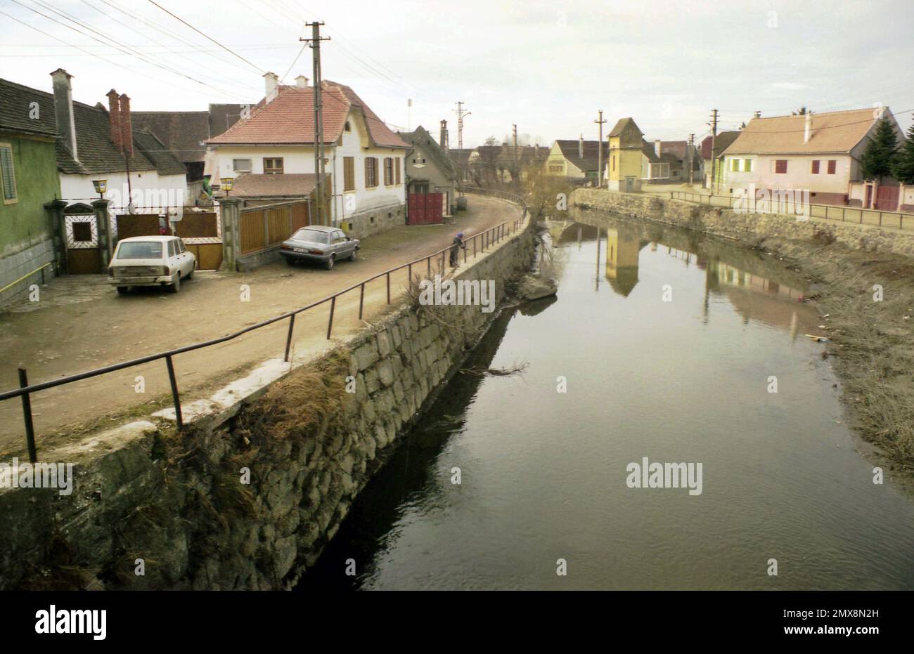 Steaza River in Rășinari, Sibiu County, Romania, approx. 1999 Stock ...
