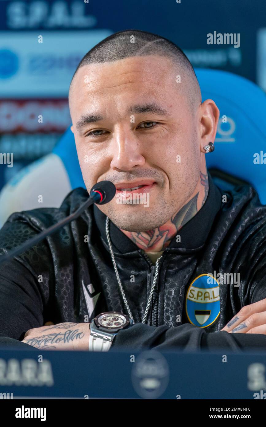 PRESENTAZIONE RADJA NAINGGOLAN SPAL Stock Photo - Alamy