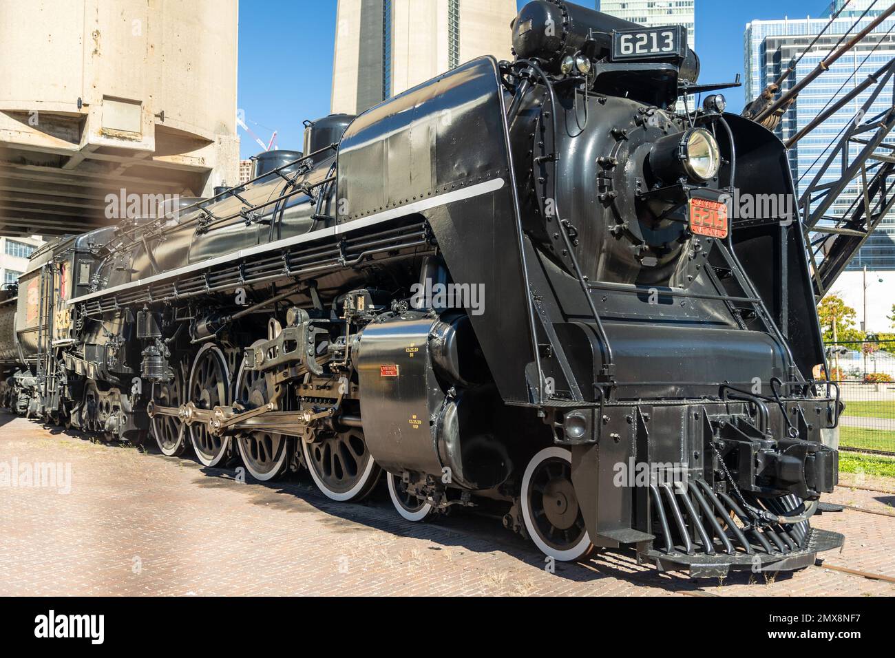 Black Canadian railroad train in Toronto rail museum Stock Photo - Alamy