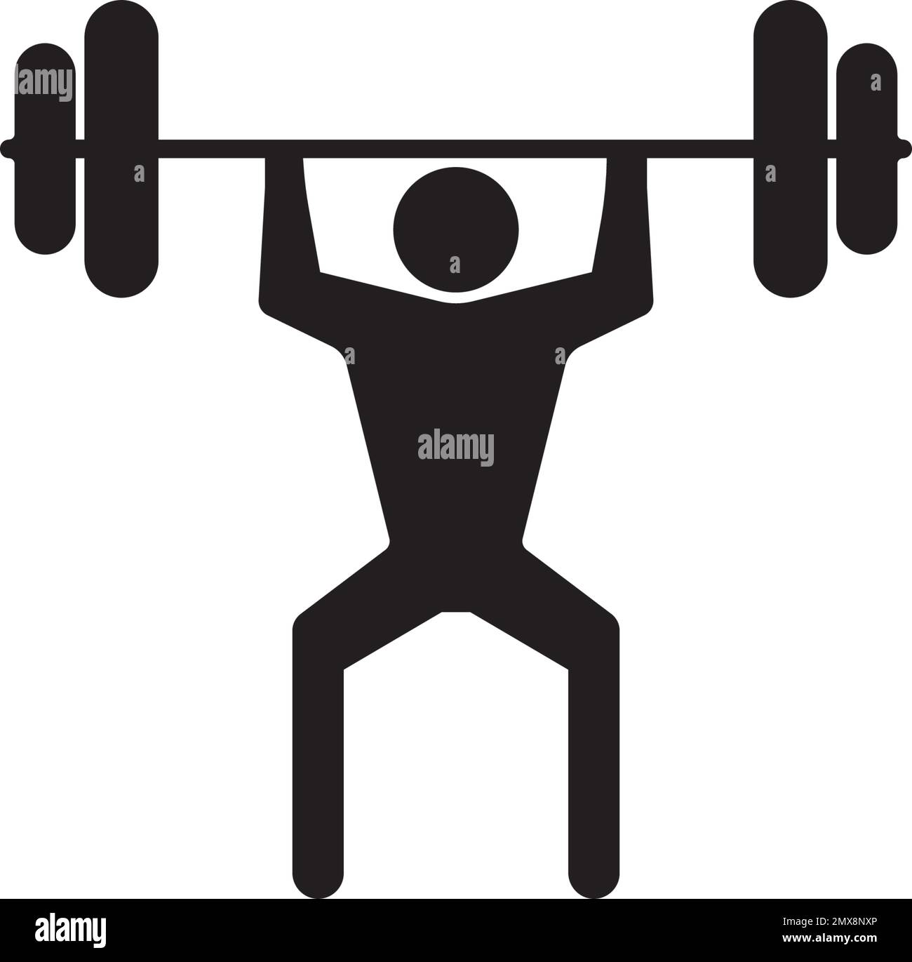 lifting weights icon vector design illustration ,logo template Stock ...