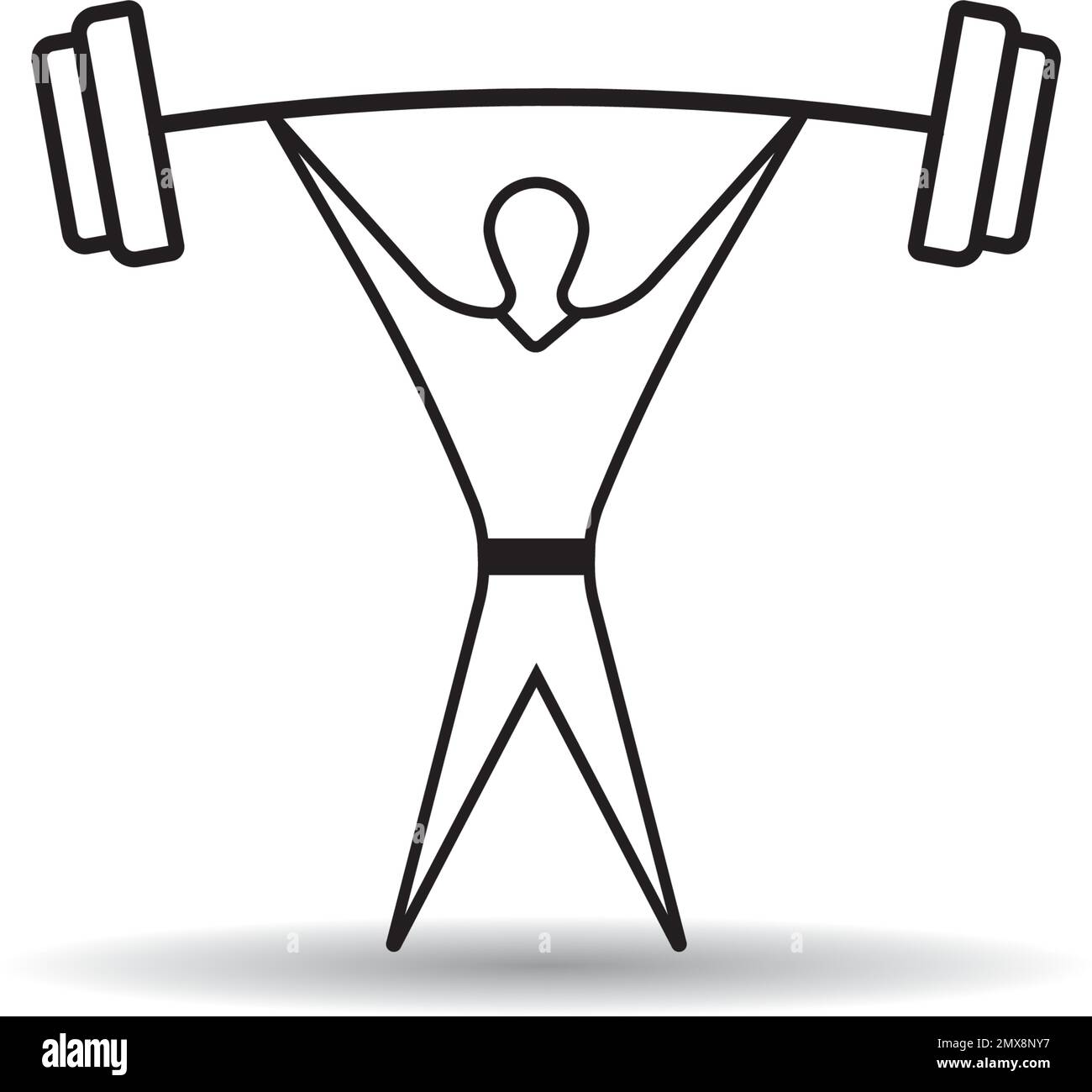 lifting weights icon vector design illustration ,logo template Stock ...