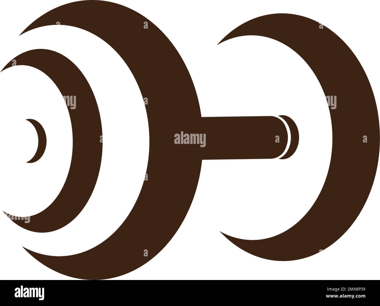 Barbell icon vector illustration,logo design template Stock Vector ...