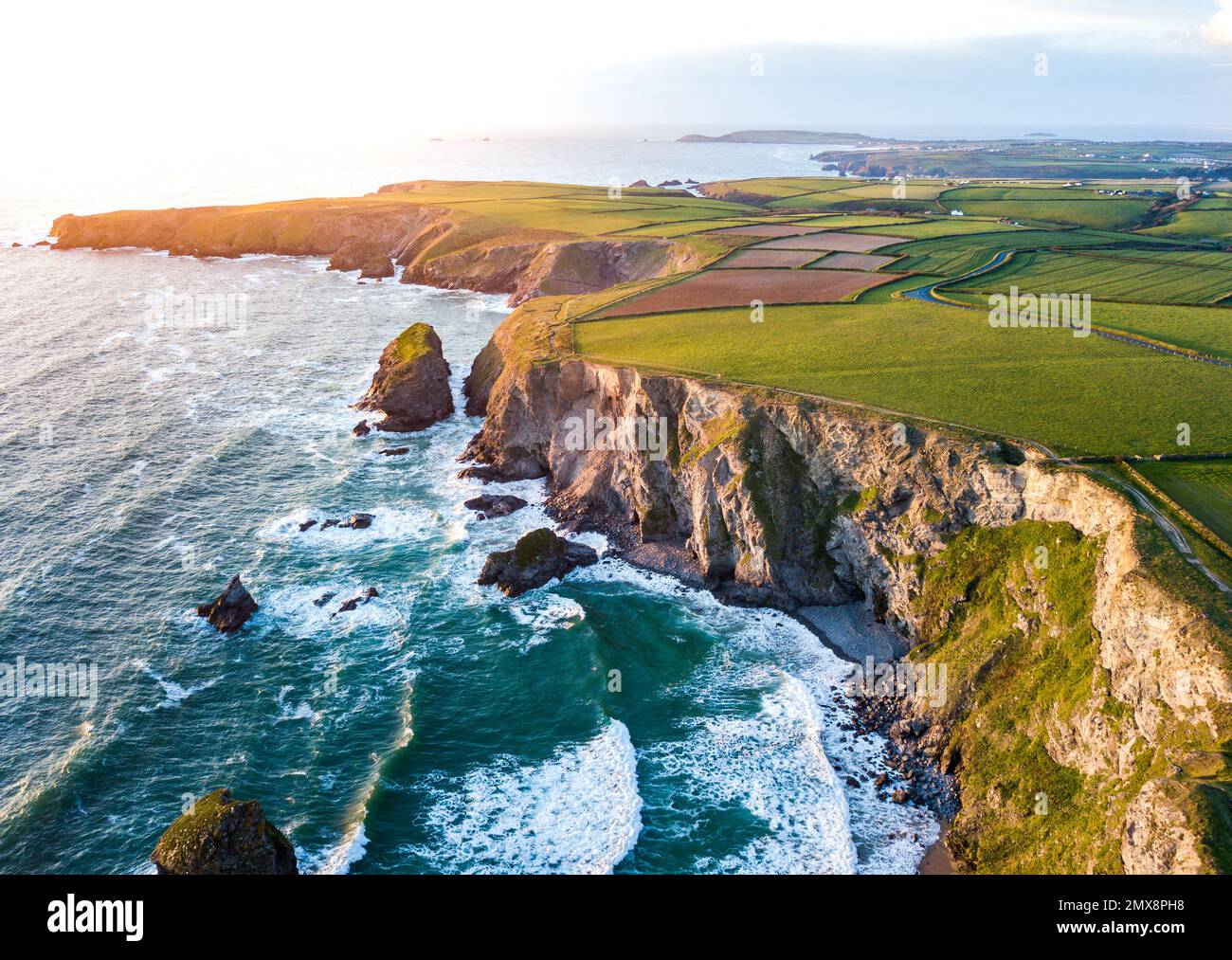 Cornish Coast Sunset Stock Photo - Alamy