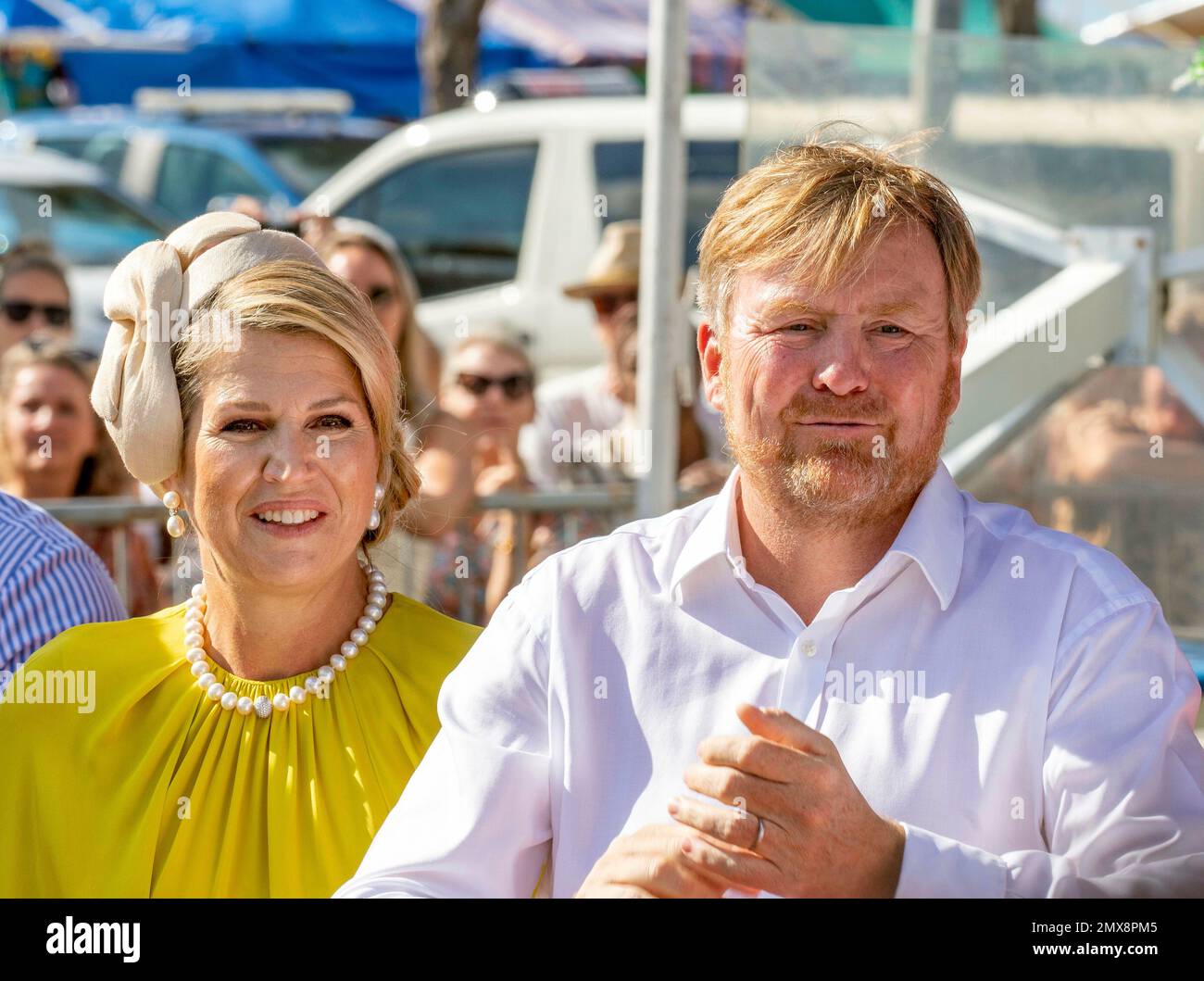 King Willem-Alexander and Queen Maxima of The Netherlands in Willemstad ...