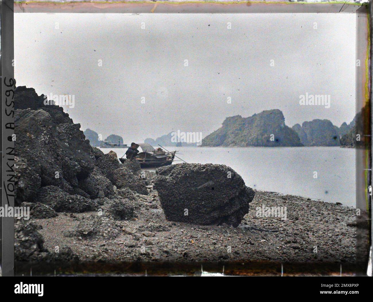 Bay of Pha-Si-Long (FA-TSI-Long), Tonkin, Indochina Landscape near the ...