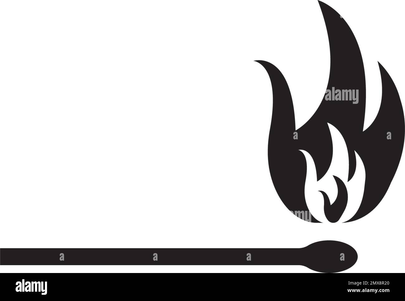 Burning match vector vectors Black and White Stock Photos & Images - Alamy