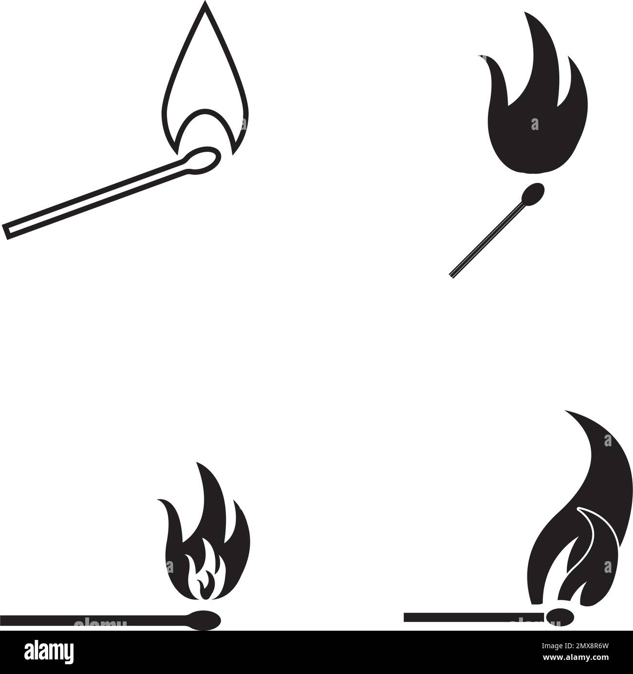 Burning match stick on Black and White Stock Photos & Images - Alamy