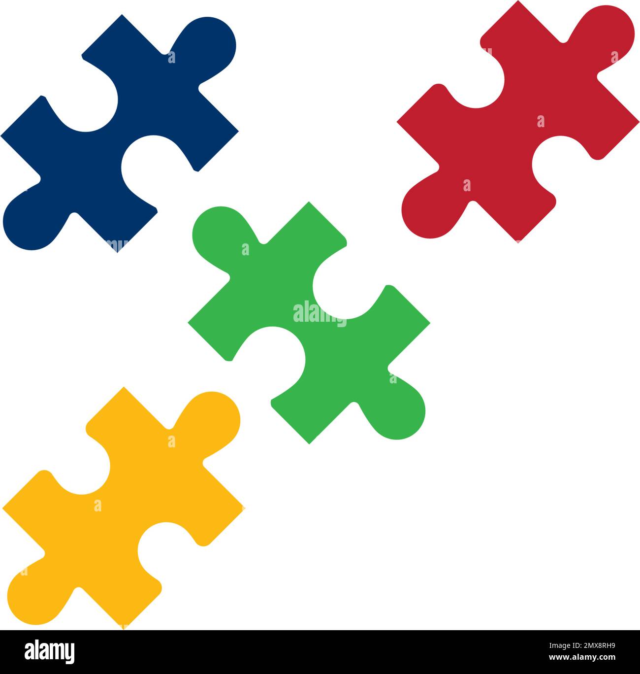 Four puzzle Stock Vector Images - Alamy