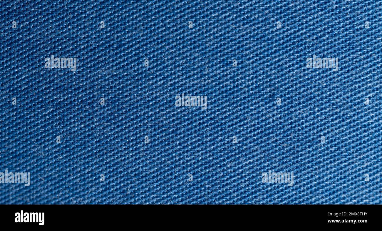 Blue jeans material surface texture background macro view Stock Photo ...