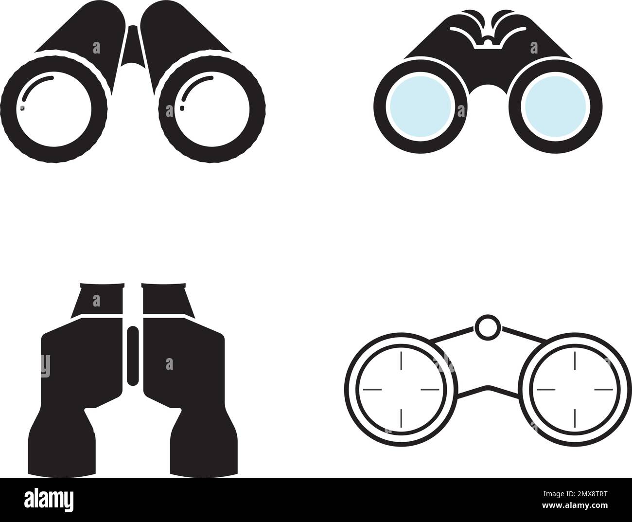 Binoculars view illustration vector hi-res stock photography and images ...