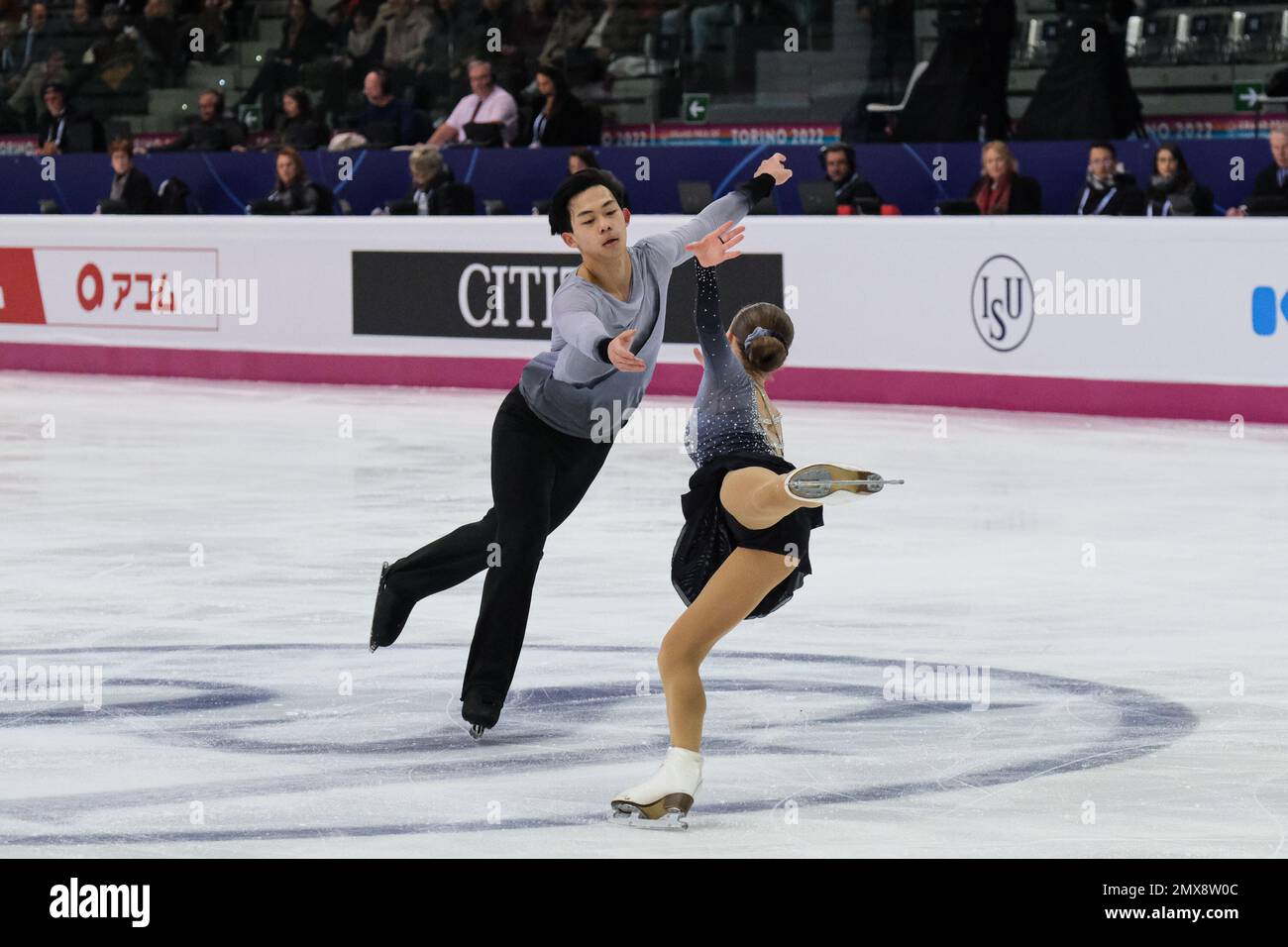 Cayla Smith and Andy Deng (USA) perform during the Junior Pairs - Free ...