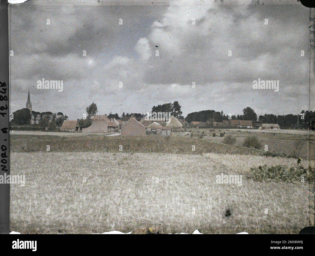 Hay bell tower field rear agglomeration panorama first world war hi-res ...