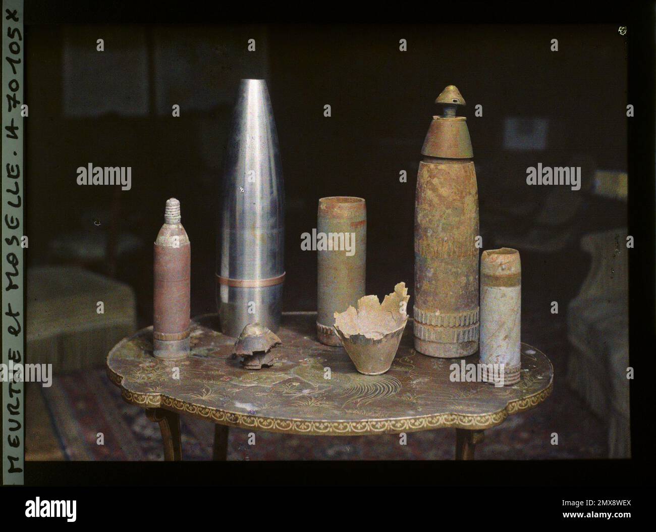 Nancy, France French shells on the left and on the right German shells ...