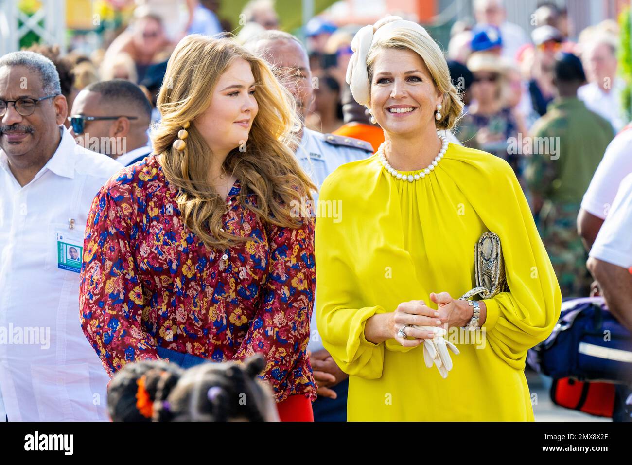 Queen Maxima of the Netherlands with Princess Amalia, Princess of ...