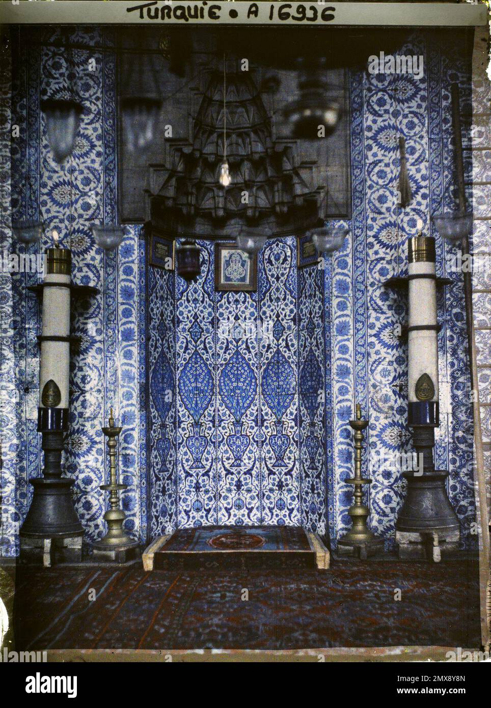 Constantinople (current Istanbul), Turkey Mihrab (niche indicating the ...