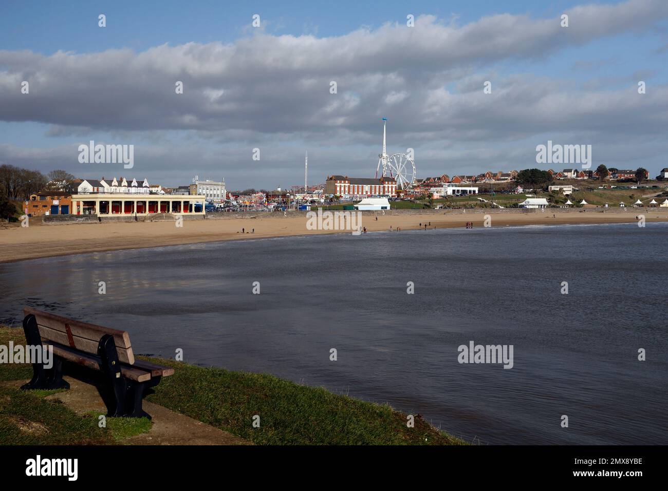 Pavilion and winter beach scene, Whitmore Bay, Barry Island. January 2023. Winter Stock Photo ...