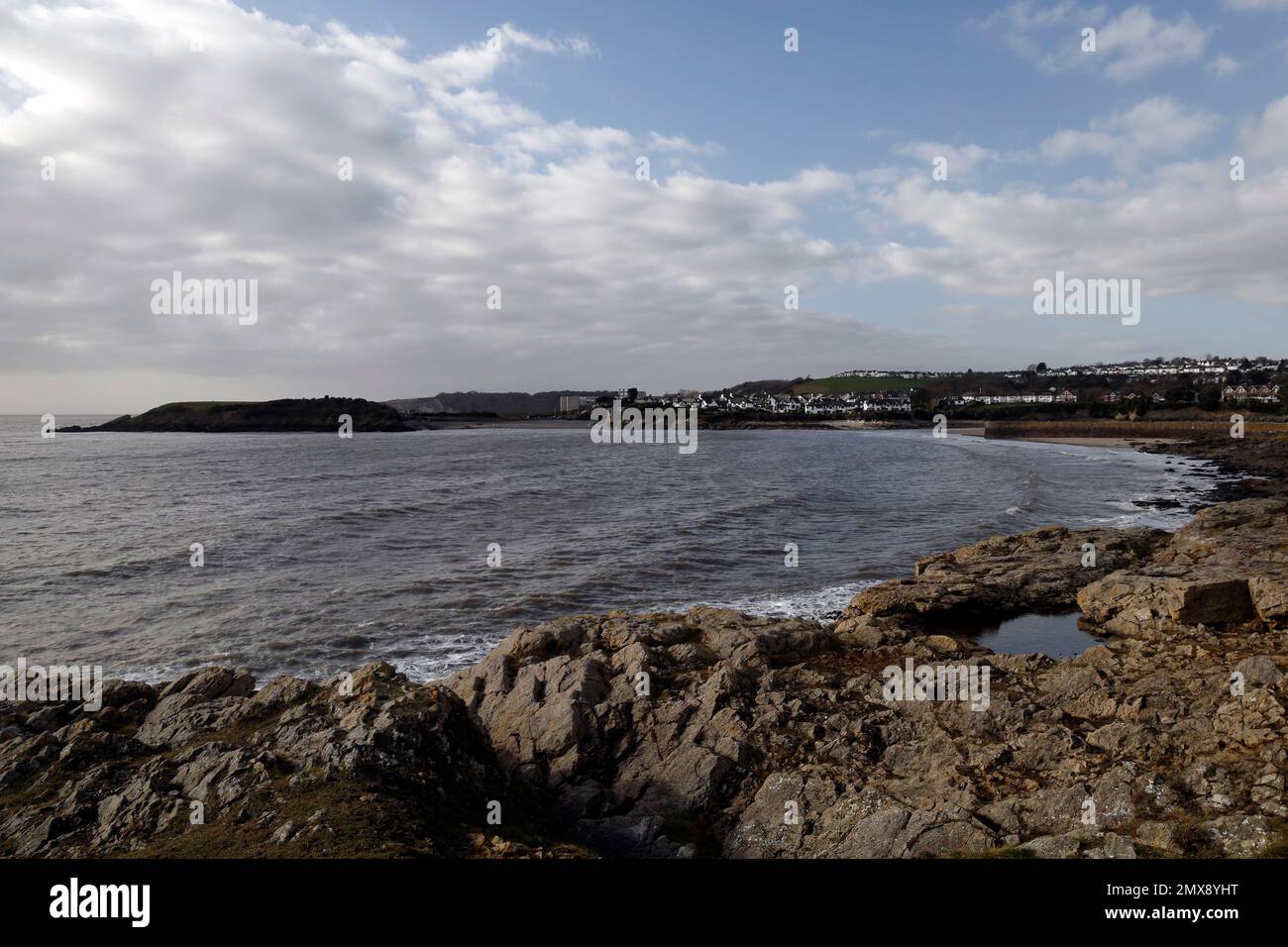 View from Little Island looking towards Watch House Bay and Cold Knap ...