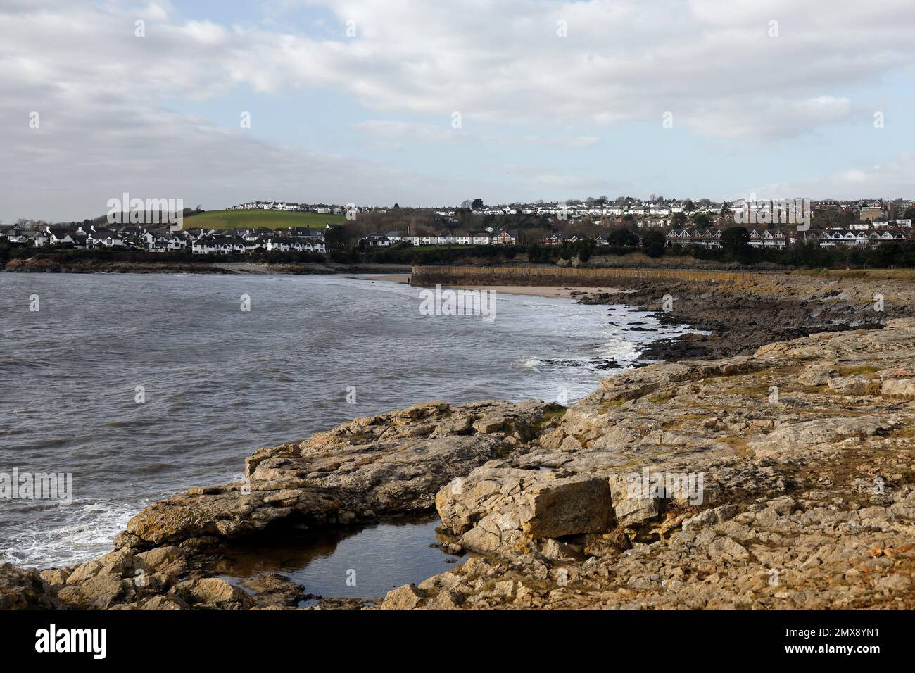 View from Little Island looking towards Watch House Bay and Cold Knap ...