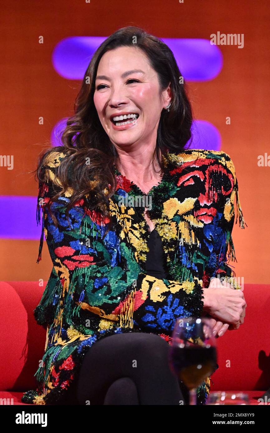 EDITORIAL USE ONLY Michelle Yeoh during the filming for the Graham ...