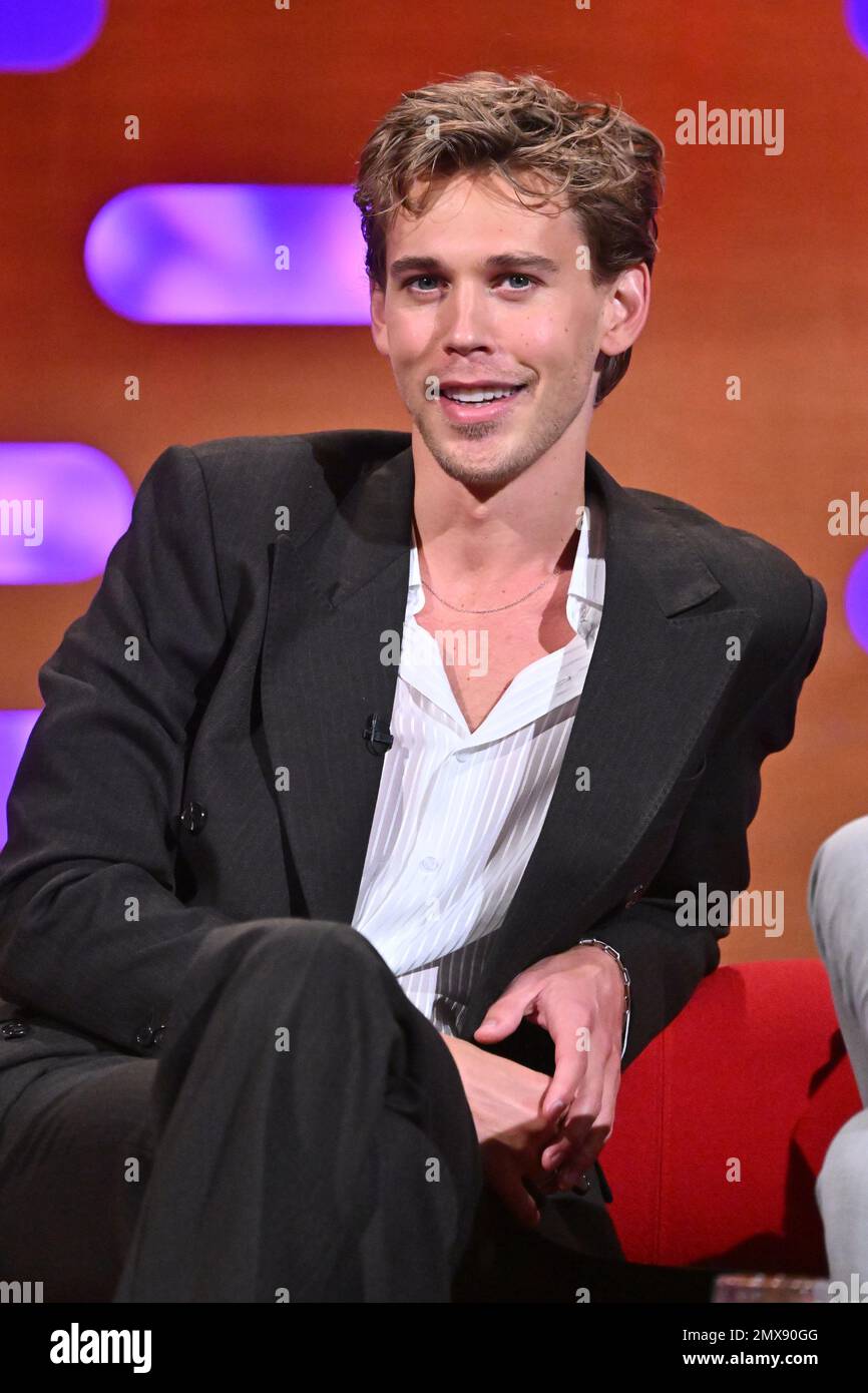 EDITORIAL USE ONLY Austin Butler during the filming for the Graham ...