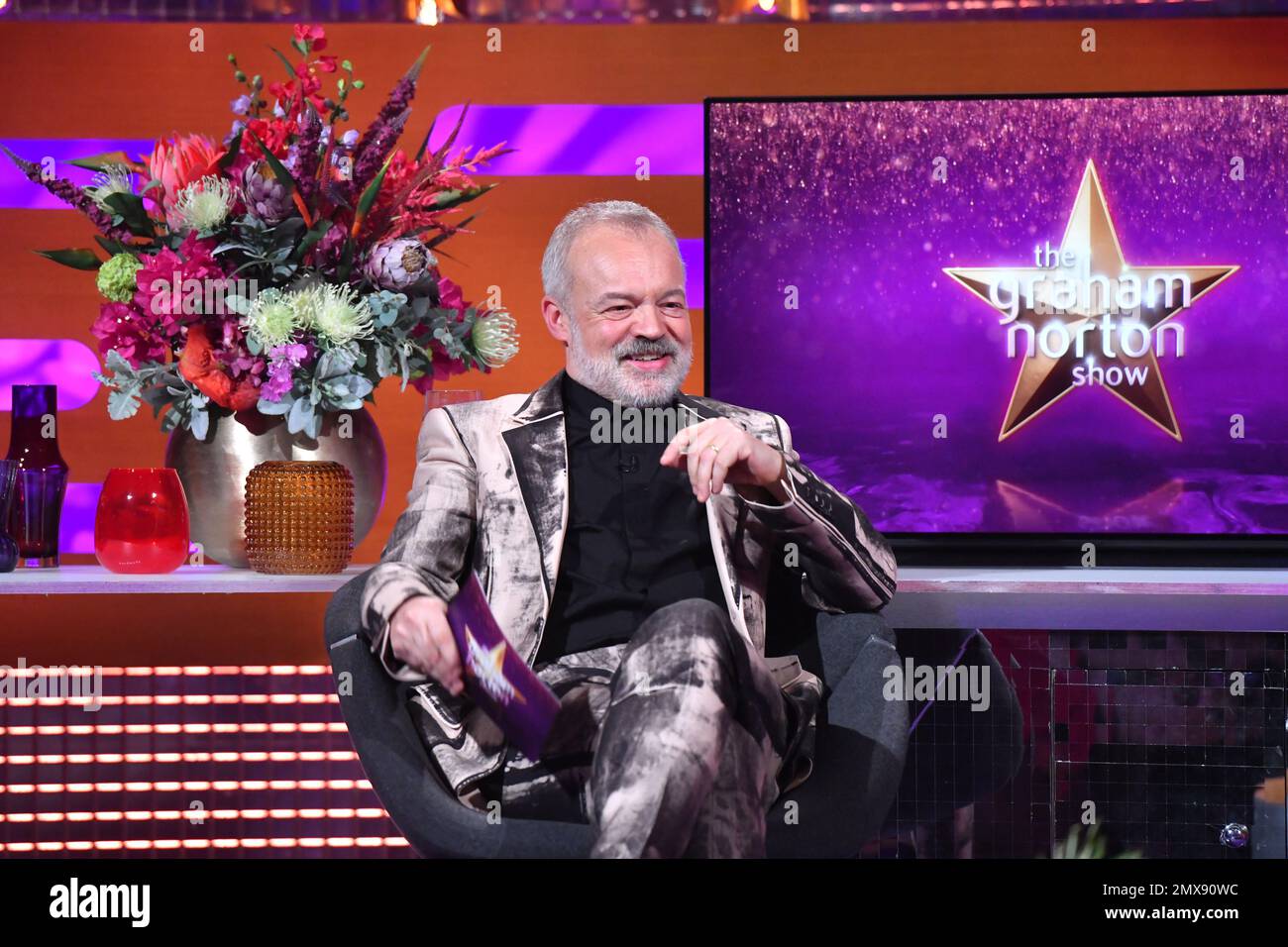 EDITORIAL USE ONLY Host Graham Norton during the filming for the Graham ...
