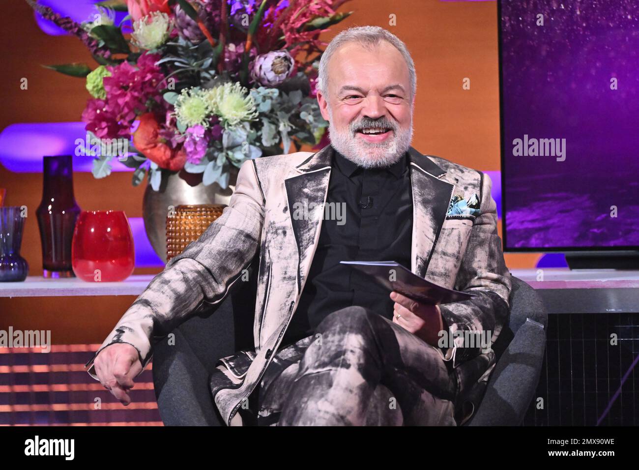 EDITORIAL USE ONLY Host Graham Norton during the filming for the Graham ...