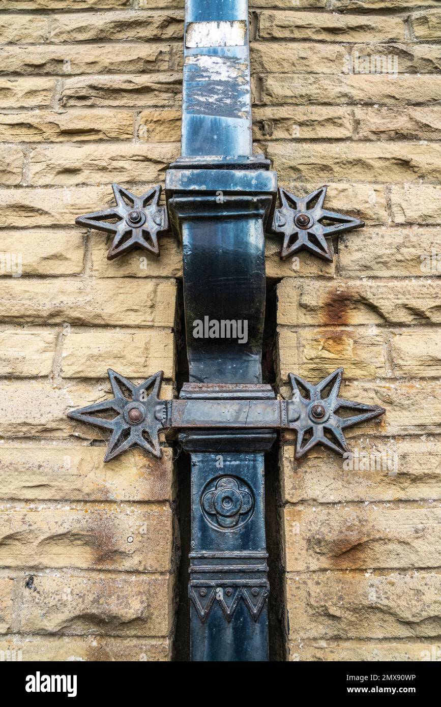 Decorative exterior plumbing fittings, The Platform pub, Morecambe ...