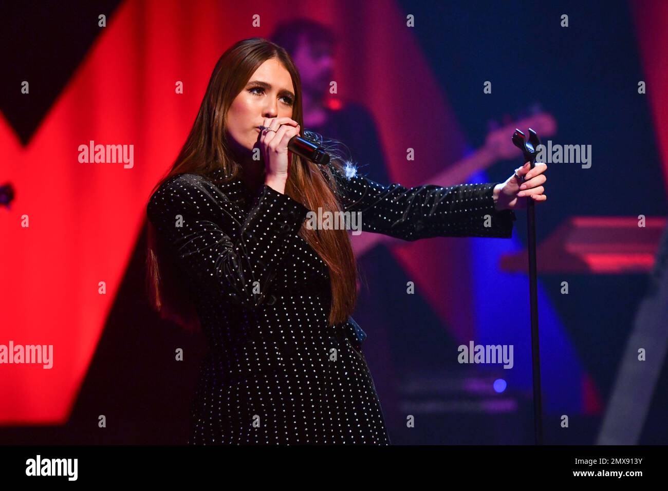 EDITORIAL USE ONLY Mimi Webb during the filming for the Graham Norton ...