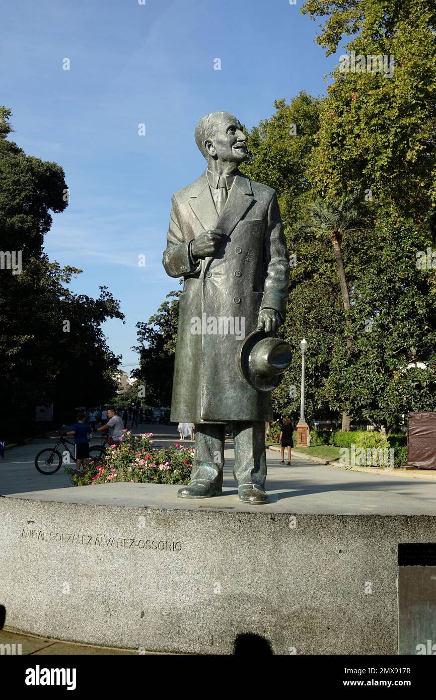 Anibal Gonzalez Alvarez-Ossorio, statue,Seville Spain is the capital ...