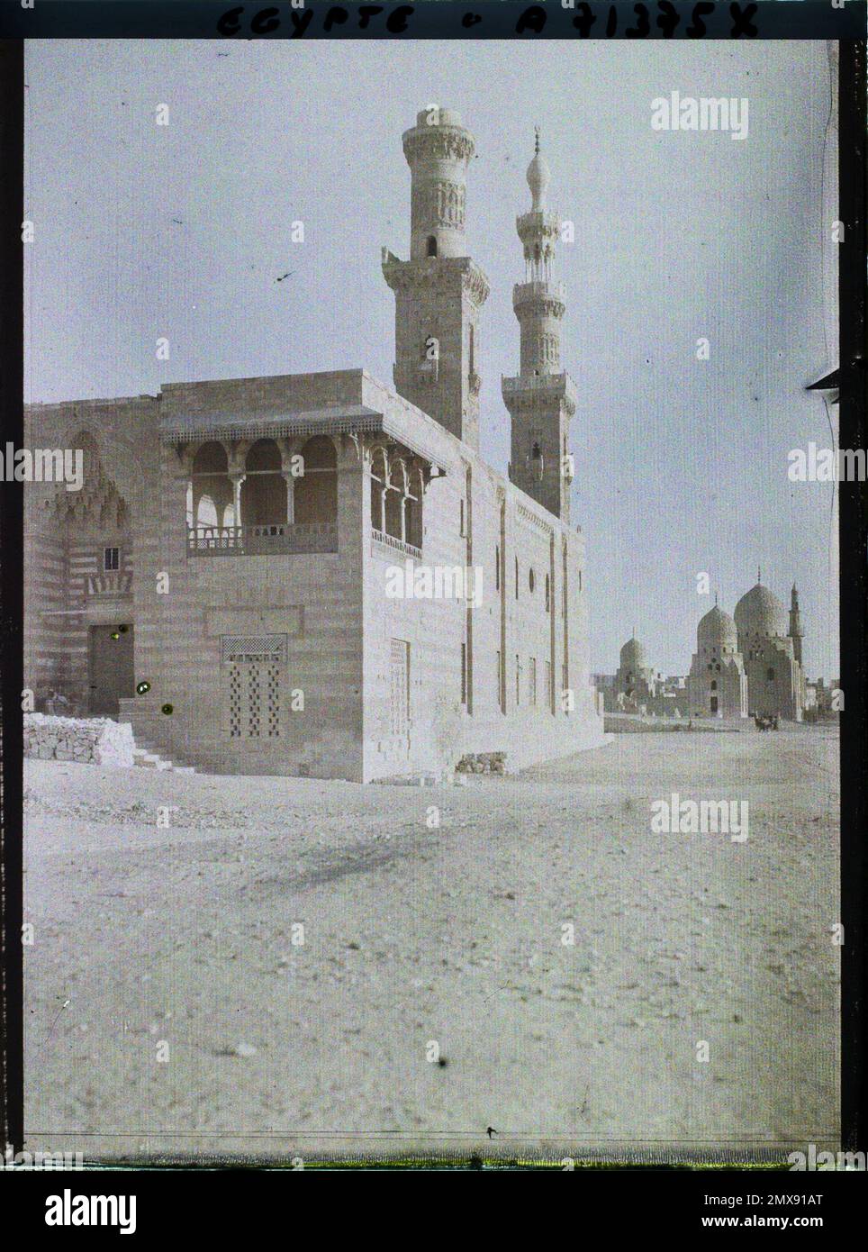 Cairo, Egypt, Africa seen from an angle of the mosque of Sultan Barkouk ...