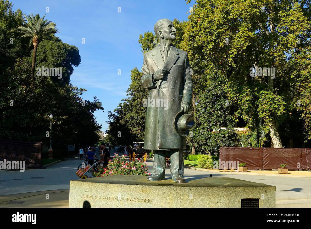 Anibal Gonzalez Alvarez-Ossorio, statue,Seville Spain is the capital ...