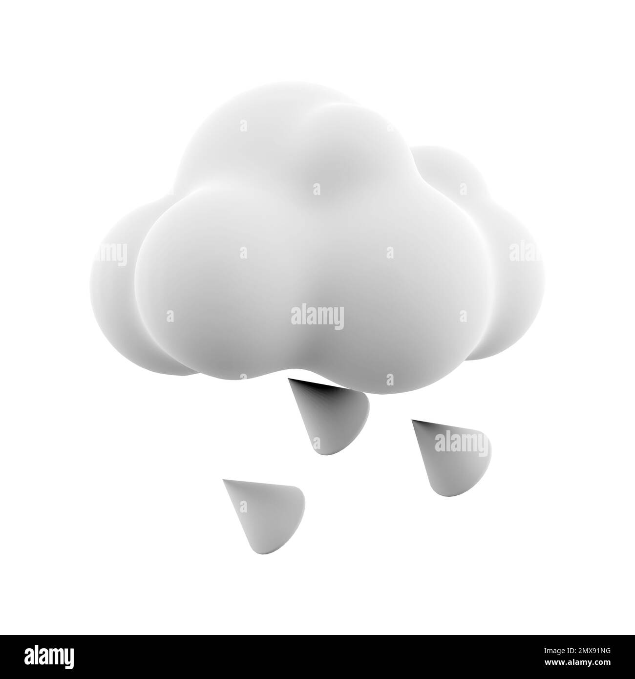 3d rendering hail cloud icon. 3d render weather cloud with hail icon ...