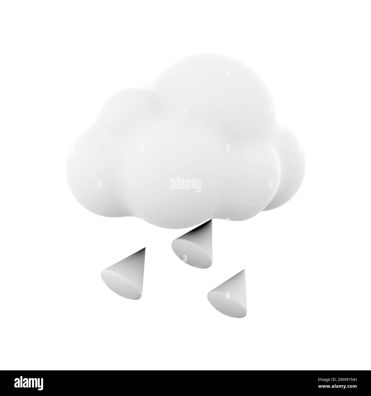 3d rendering hail cloud icon. 3d render weather cloud with hail icon ...