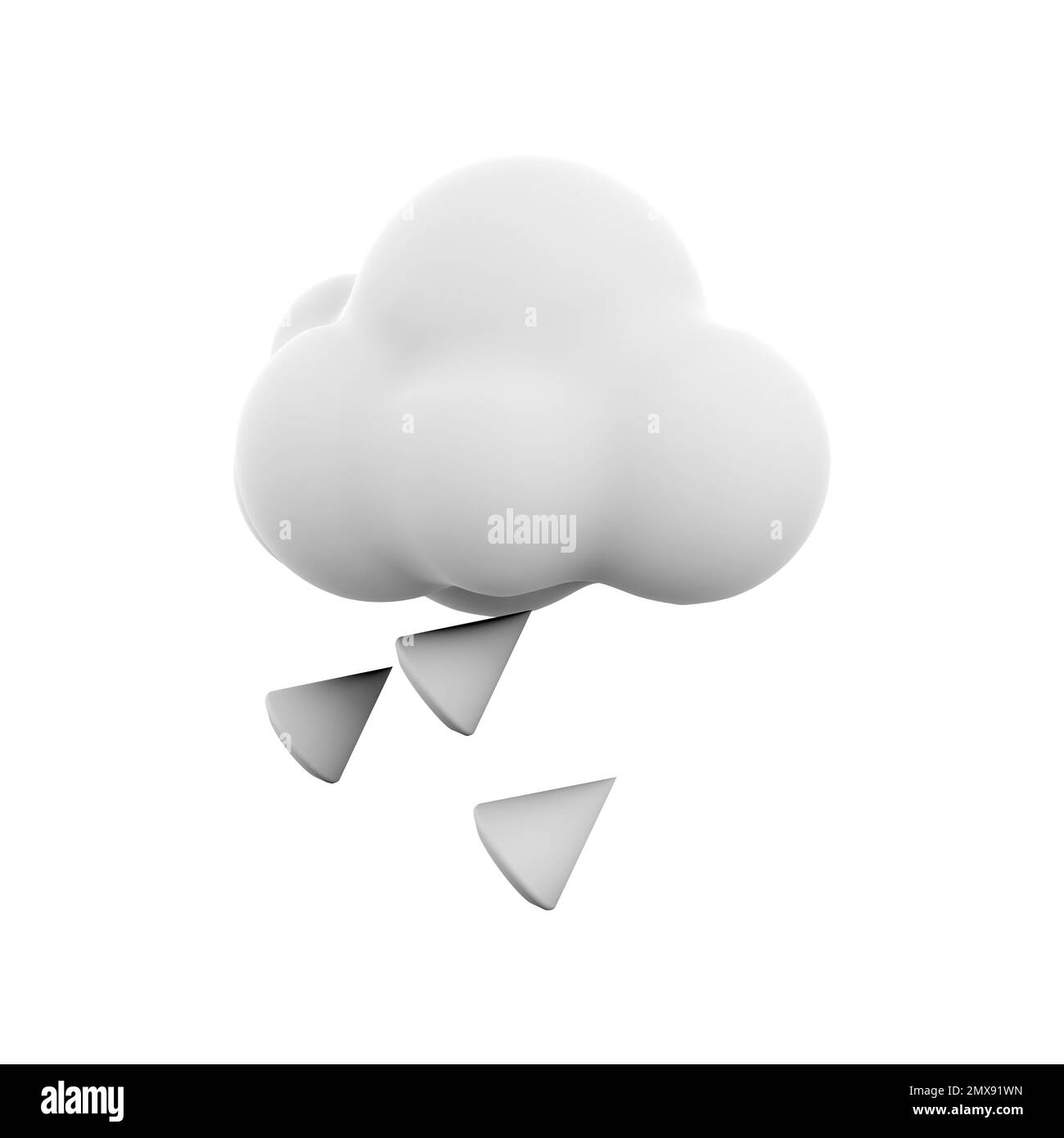 3d rendering hail cloud icon. 3d render weather cloud with hail icon ...