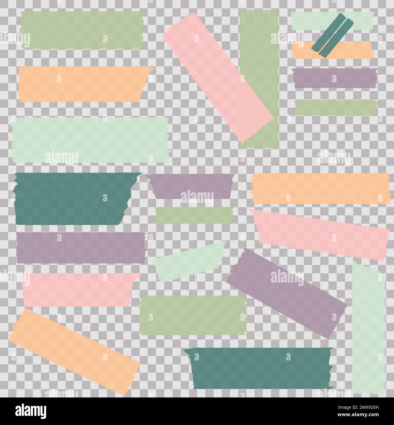 Washi tapes. Semi-transparent pieces of ribbons Stock Vector Image ...