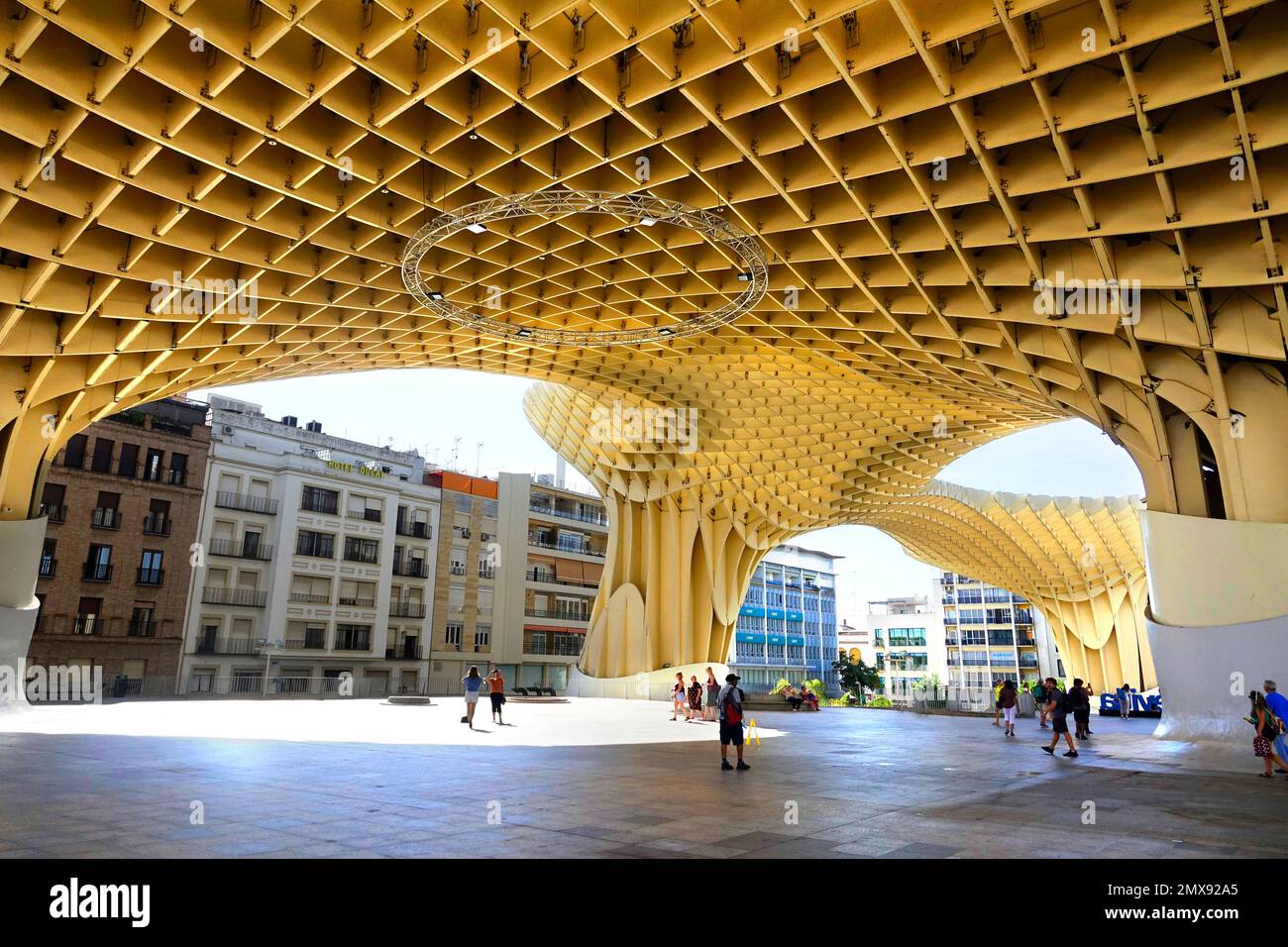 The Metropol Parasol walkway Seville Spain is the capital and largest ...