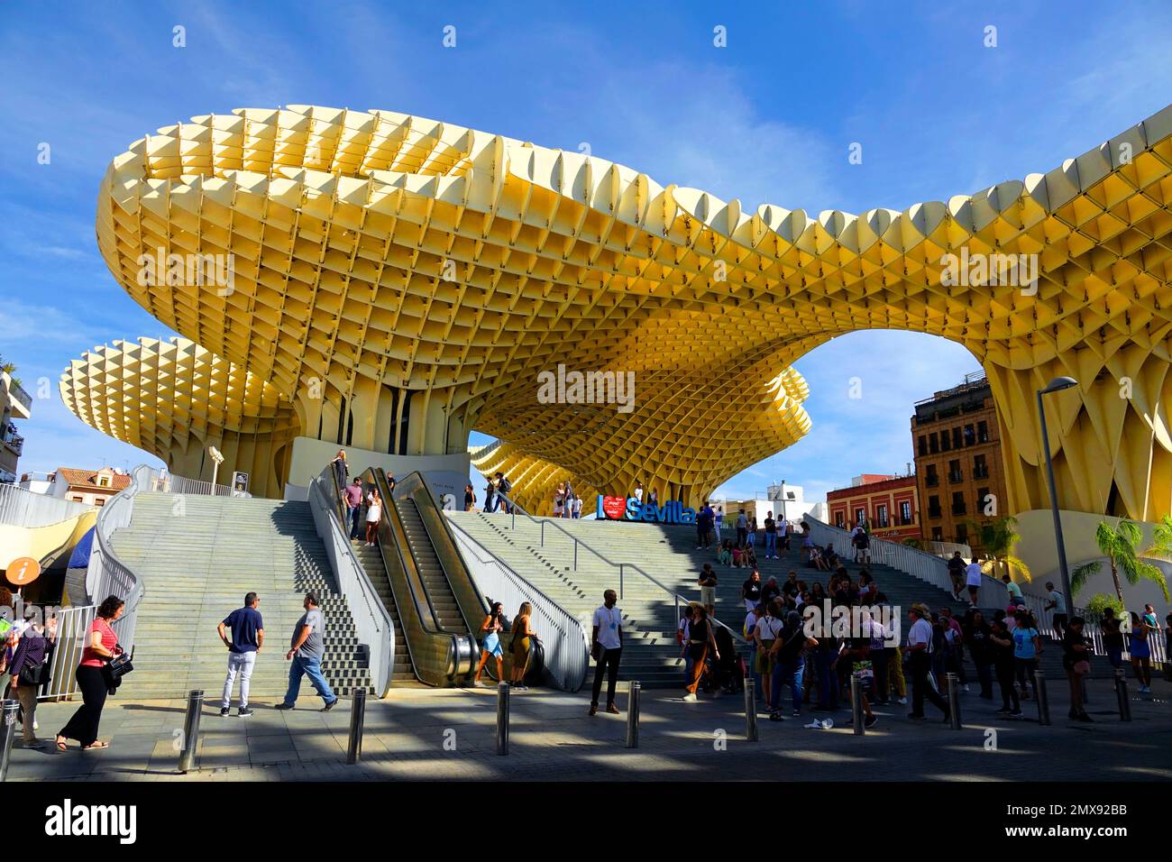 The Metropol Parasol walkway Seville Spain is the capital and largest ...