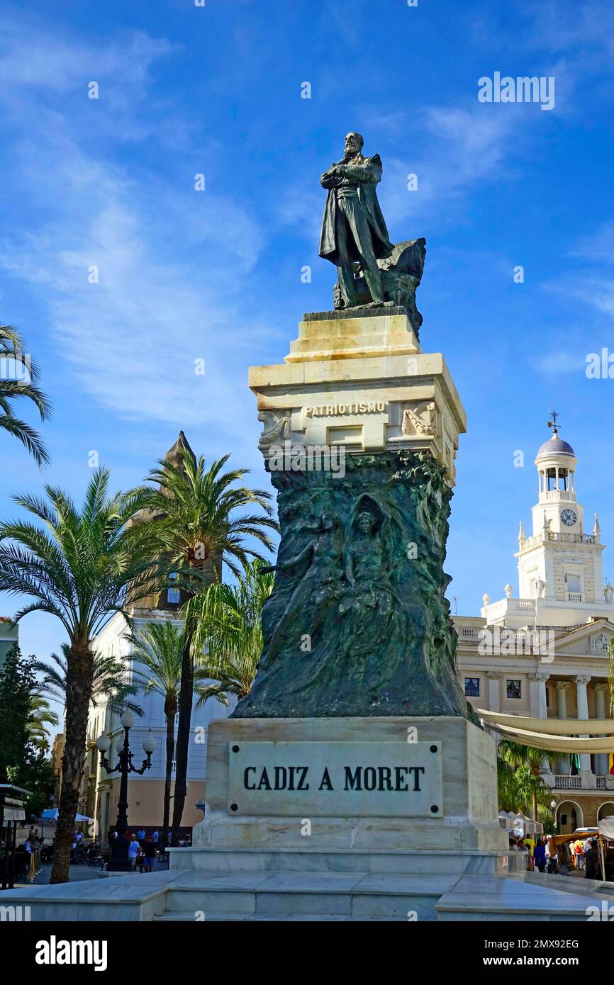 Cadiz A Moret statueCadiz Seville Spain is the capital and largest city ...