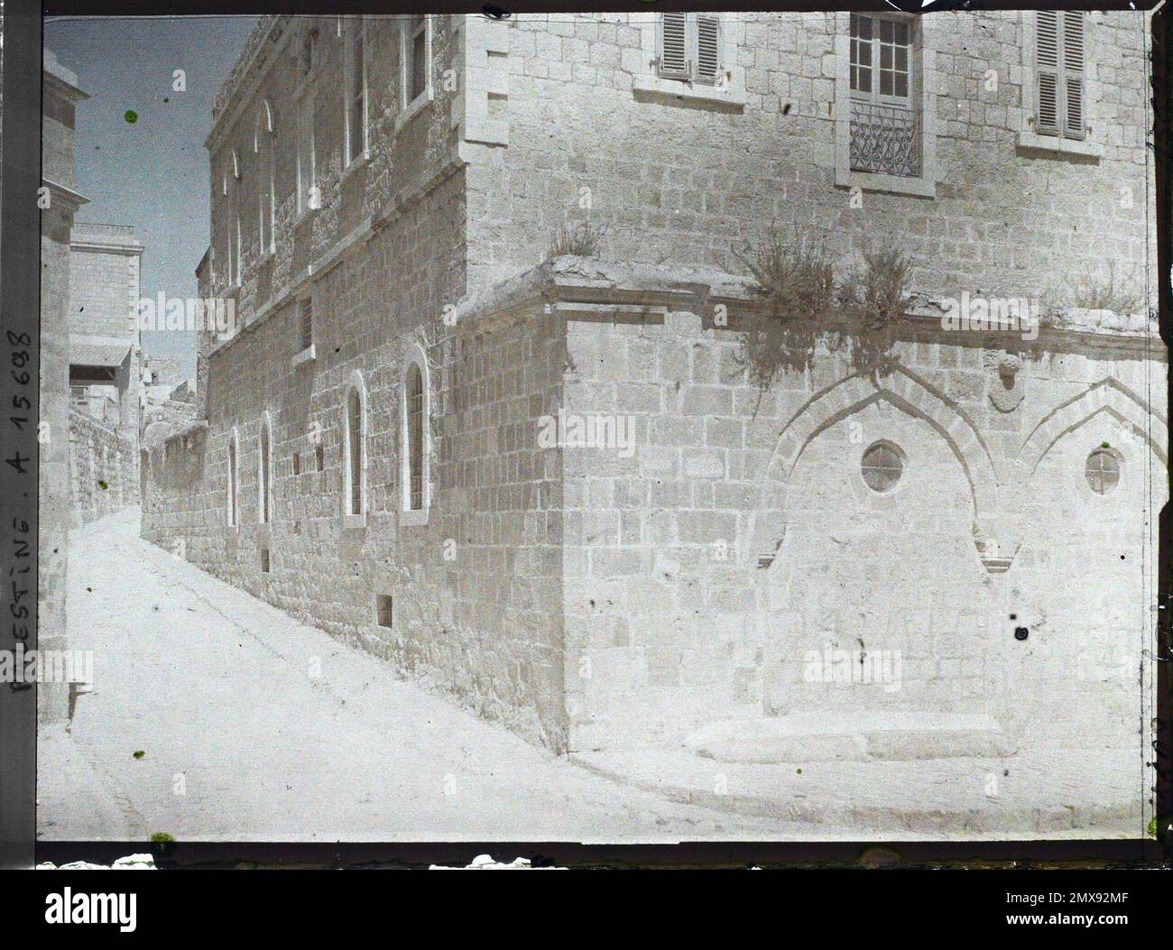 Jerusalem, Palestine rue El Wad, near the third station of the Painful ...